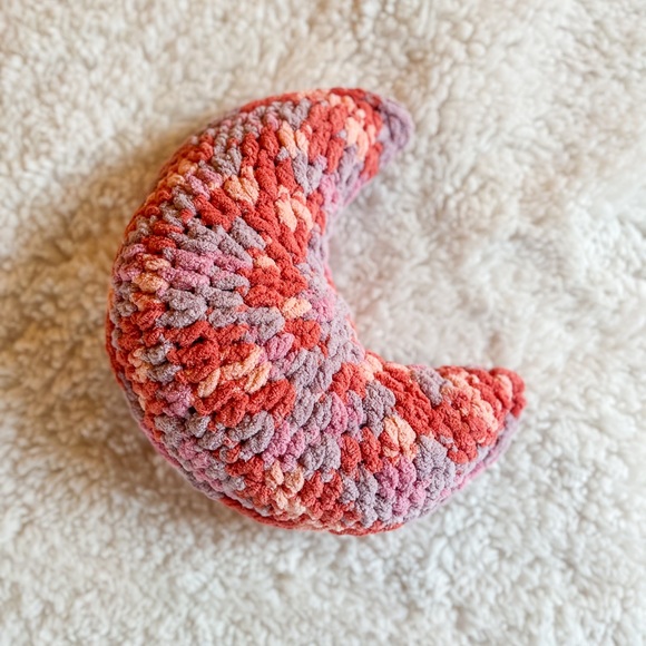 Accents | Handmade Crochet Crescent Moon Pillow | Poshmark
